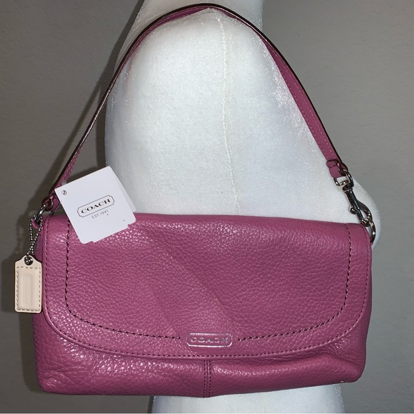 Coach | Bags | Nwt Coach Rose Leather Wristlet With Adjust To Shoulder ...